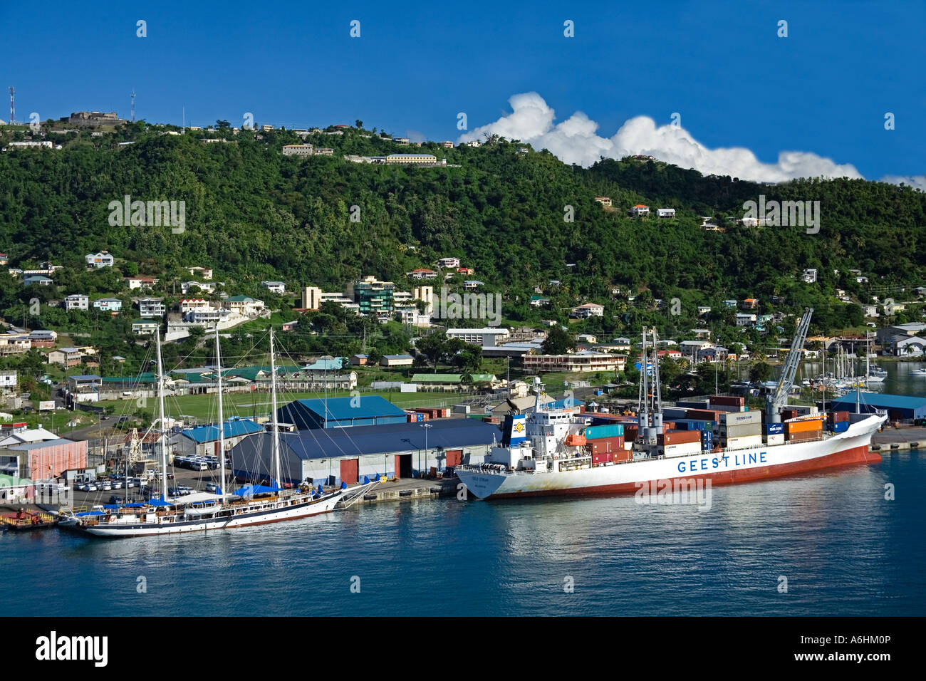 Container Ship Carenage Harbour City of St George s Grenada Lesser ...
