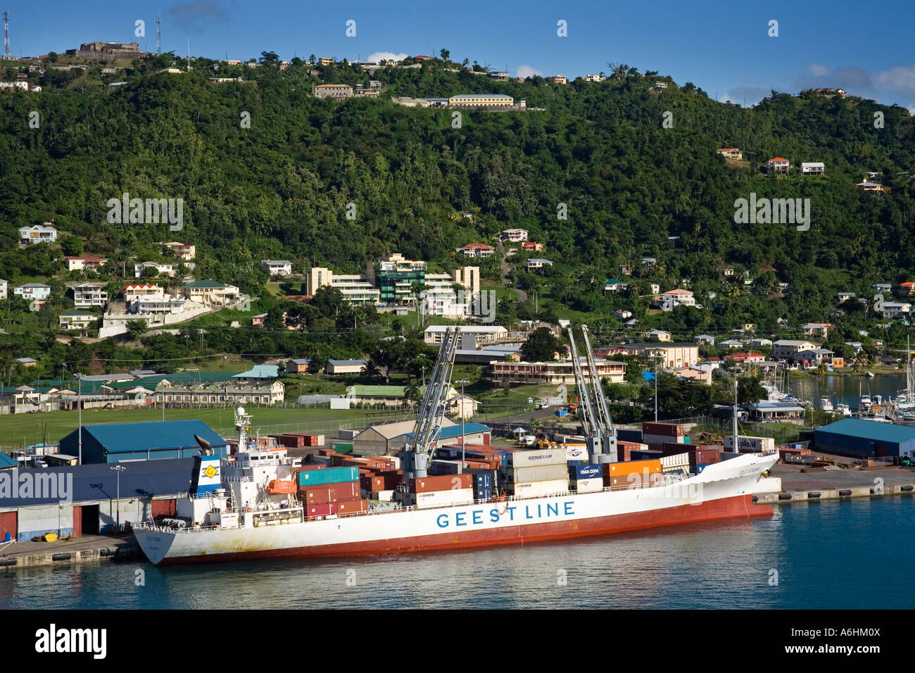 Container Ship Carenage Harbour City of St George s Grenada Lesser ...