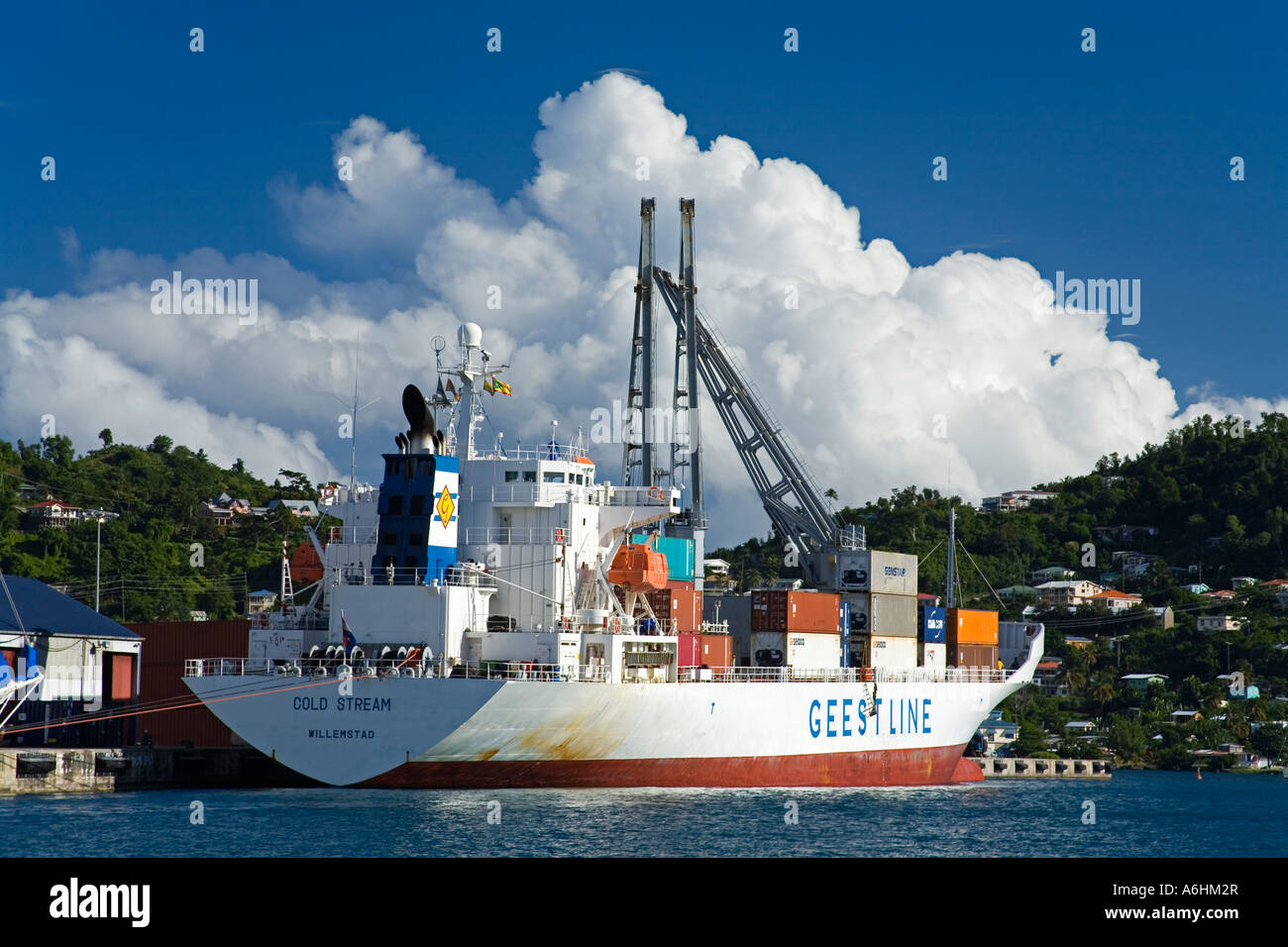 Container Ship Carenage Harbour City of St George s Grenada Lesser ...