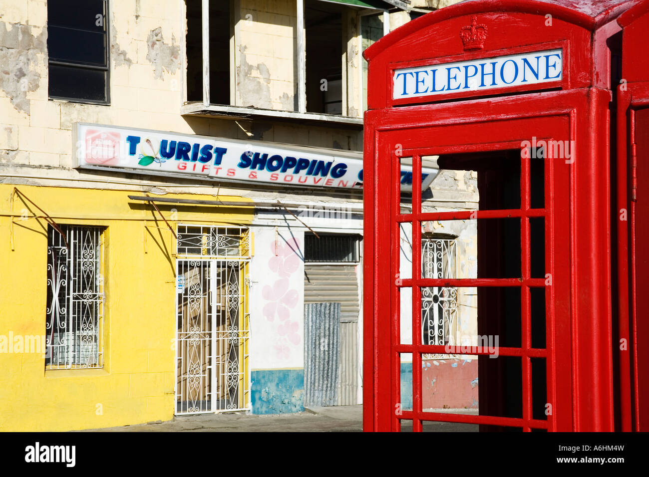 Phone Box in Carenage Harbour City of St George s Grenada Lesser ...