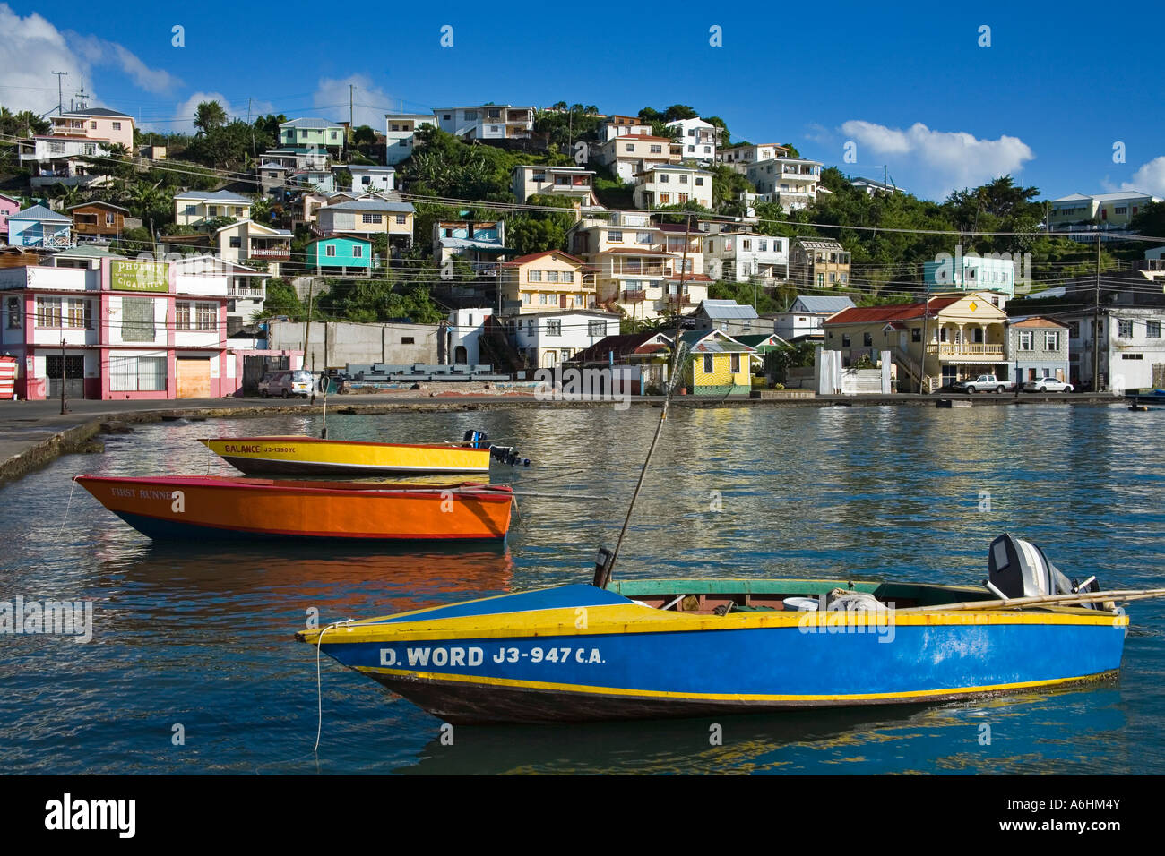 Boats in Carenage Harbour City of St George s Grenada Lesser Antilles ...