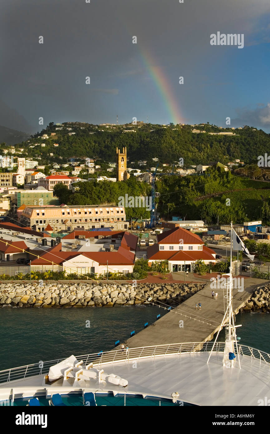 Docked cruise ship Esplanade area City of St George s Grenada Lesser ...