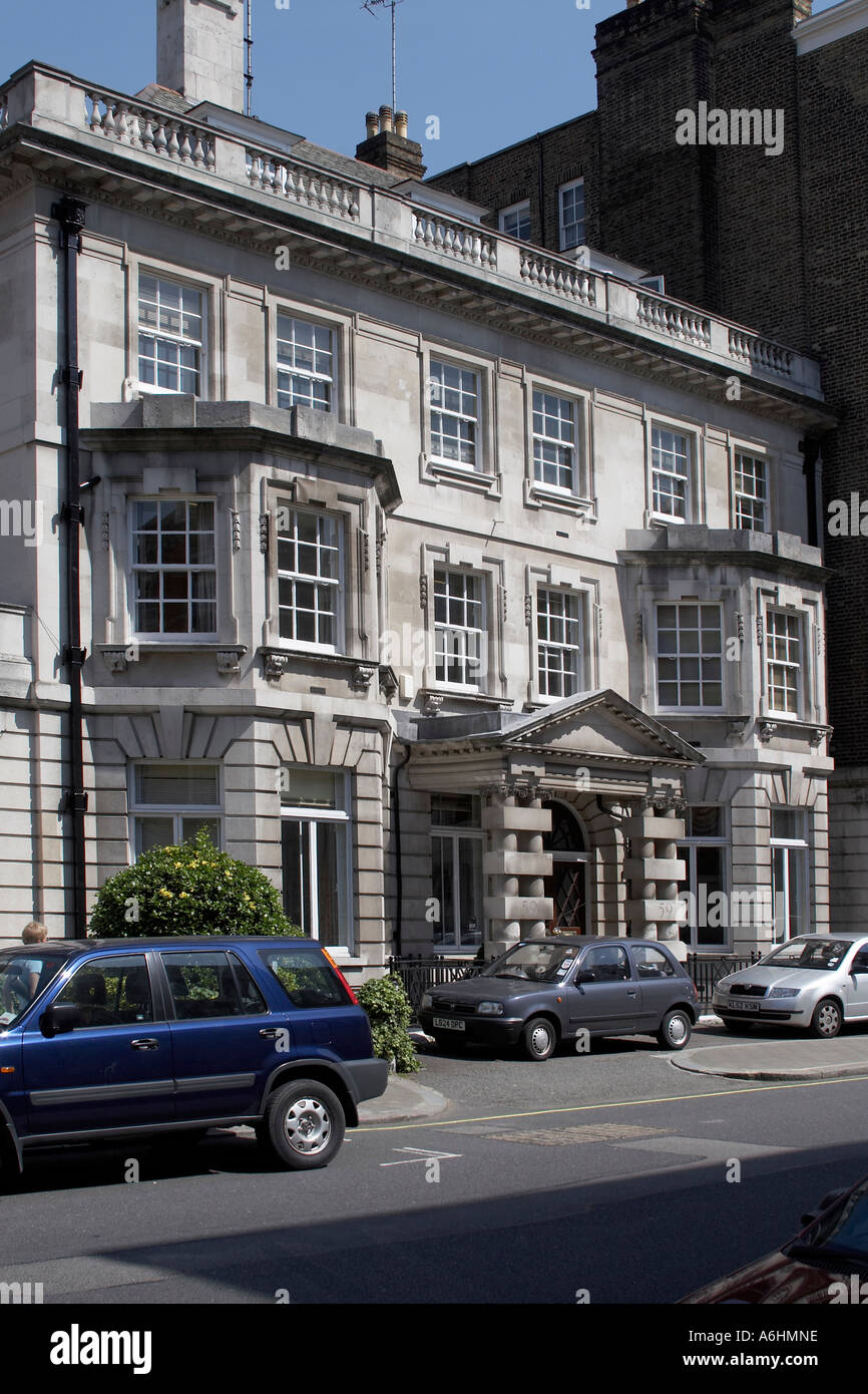 Elegant building of No 59 New CAvendish Street London w1 England Stock ...