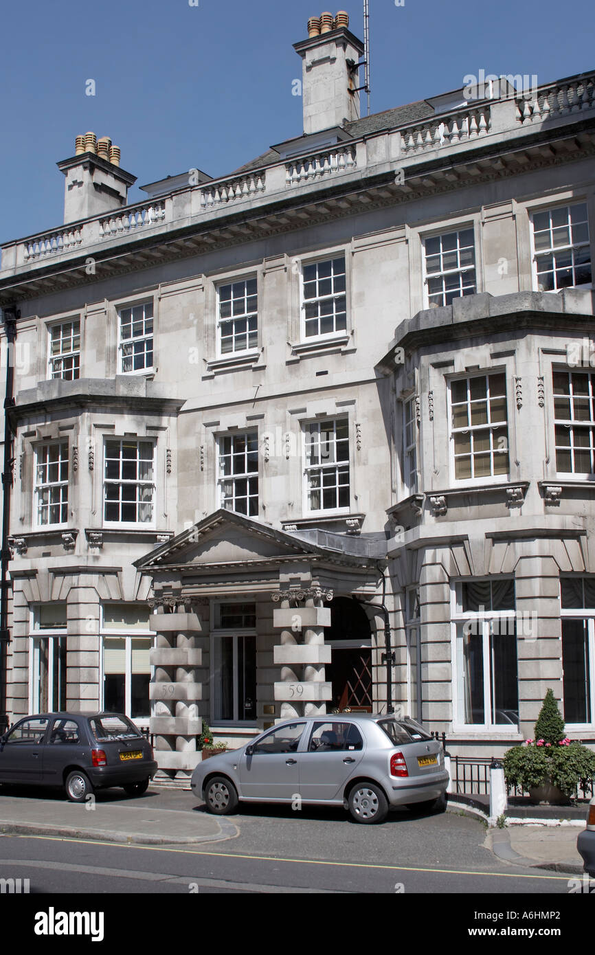 Elegant building of No 59 New CAvendish Street London w1 England Stock ...
