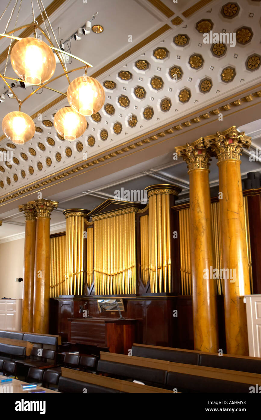 Organ in interior of All Souls Church Langham Place London W1 England ...