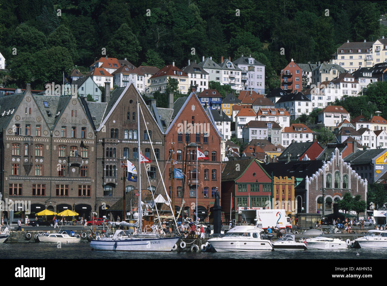Torget quay Bergen Norway Stock Photo - Alamy