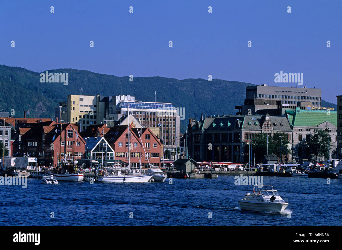 Torget quay Bergen Norway Stock Photo - Alamy