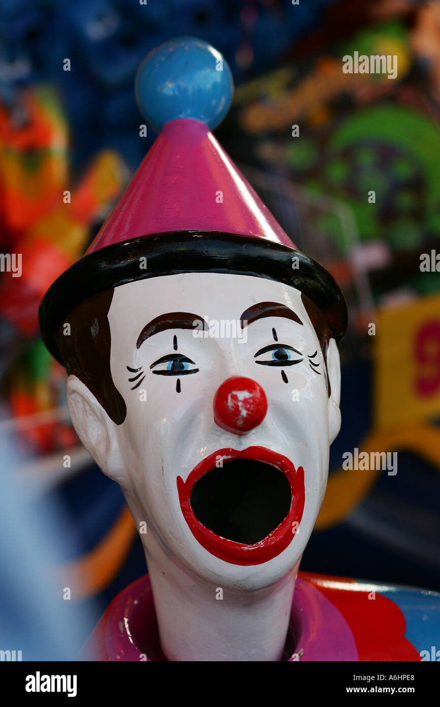 Clown face at funfair Stock Photo - Alamy