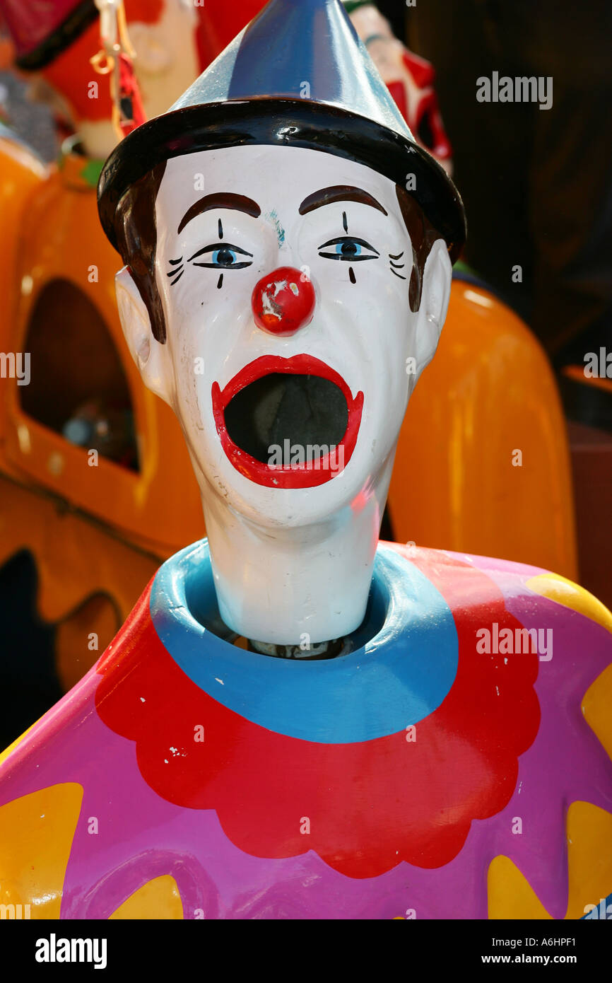 Clown face at funfair Stock Photo - Alamy