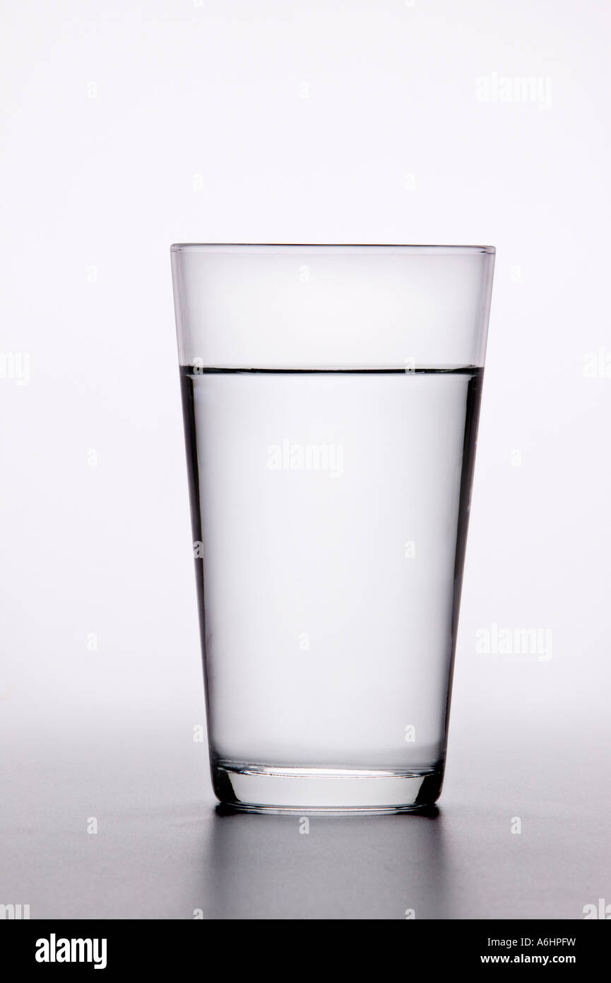 Water glass on white Stock Photo - Alamy