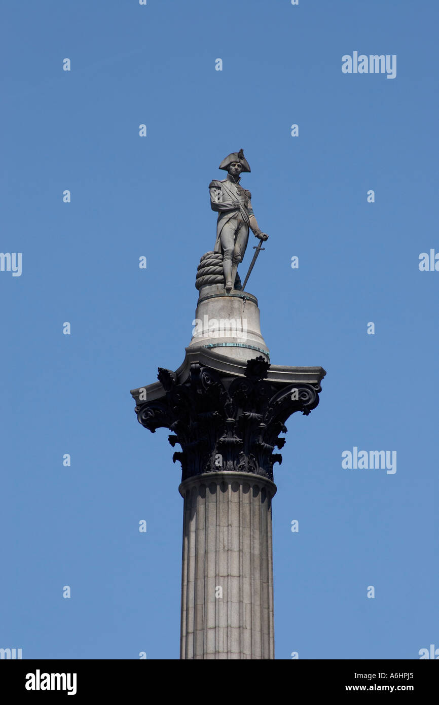 Statue of Admiral Lord Nelson Horatio Nelson on Nelson s Column against ...
