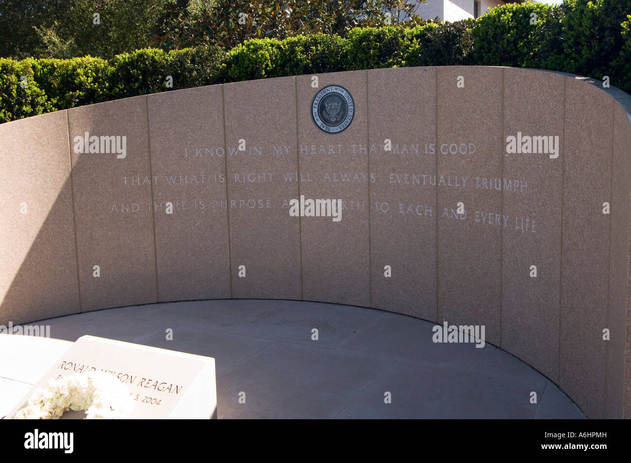 Burial grounds of Ronald Reagan California Stock Photo - Alamy