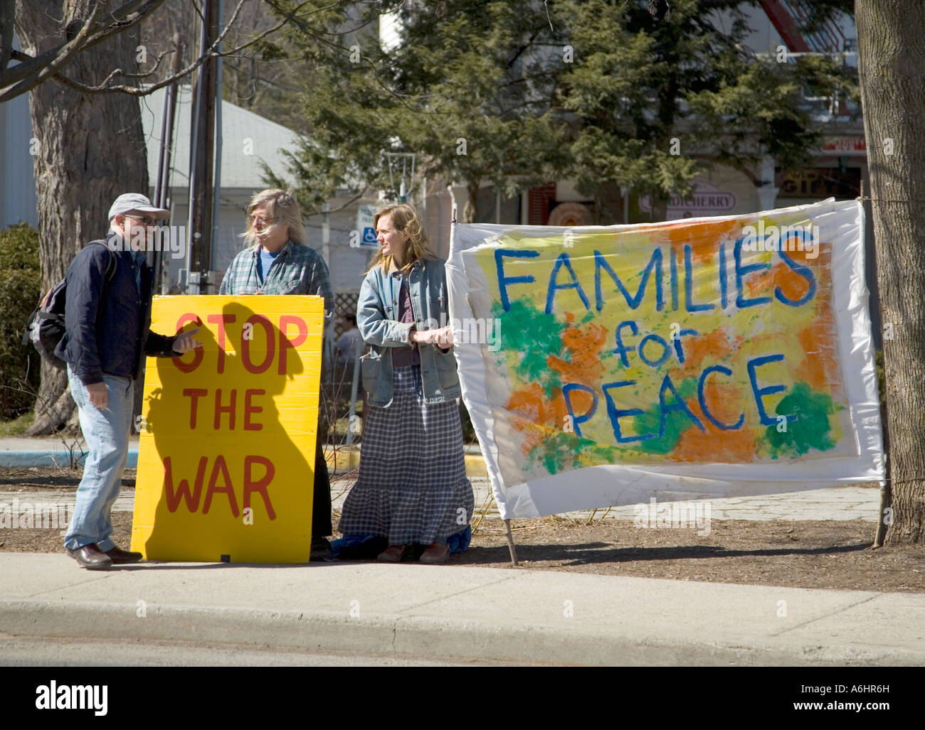 War protesters with their signs Stock Photo - Alamy