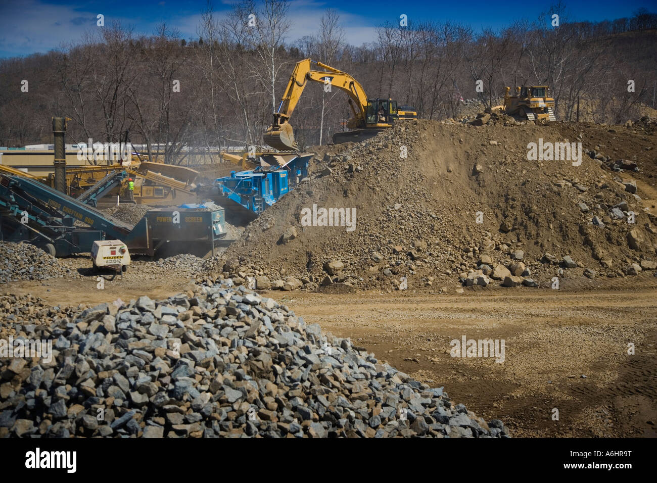 Construction equipment at a building site Stock Photo - Alamy
