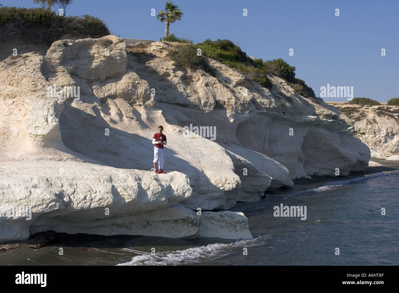 Governors beach Cyprus with its stunning white rocks and pebble beach ...