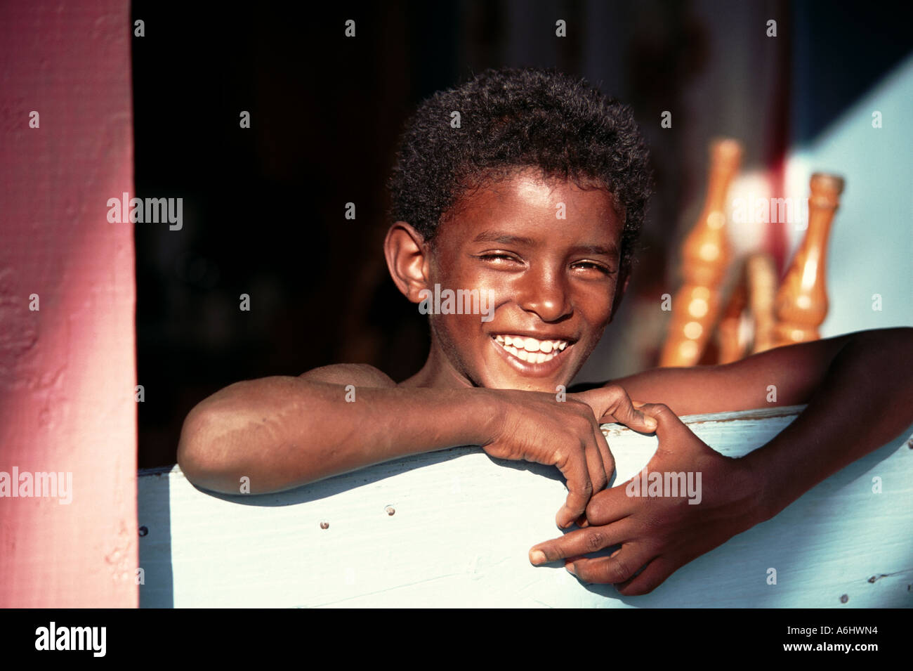 Dominican Republic Young Boy Stock Photo - Alamy