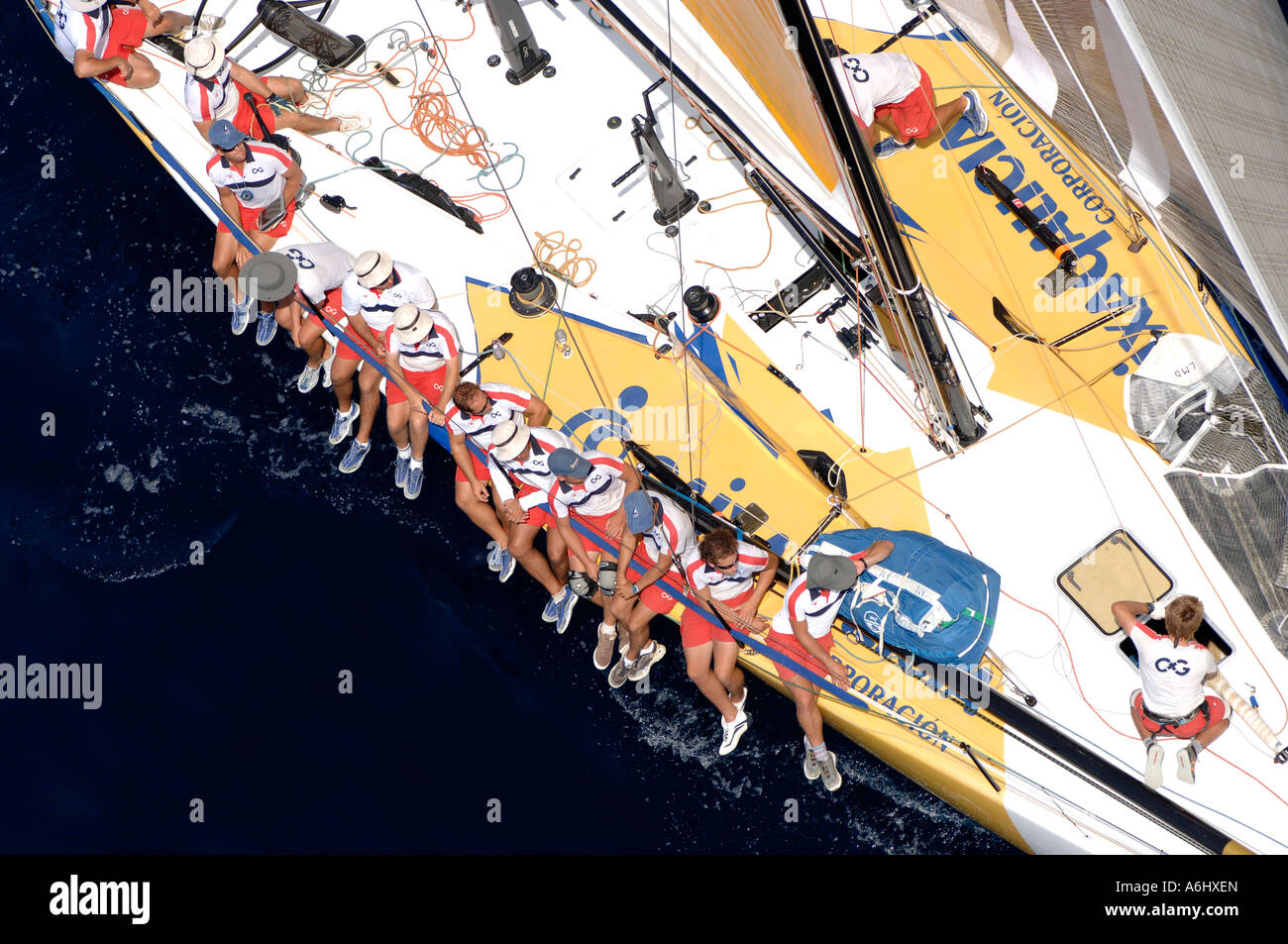 TP52 Yacht Racing in the Mediterranean Stock Photo - Alamy