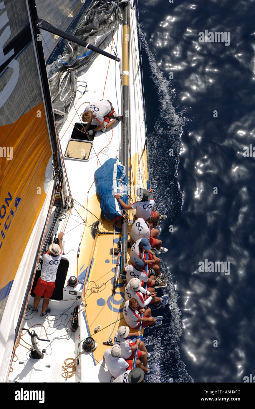 TP52 Yacht Racing in the Mediterranean Stock Photo - Alamy