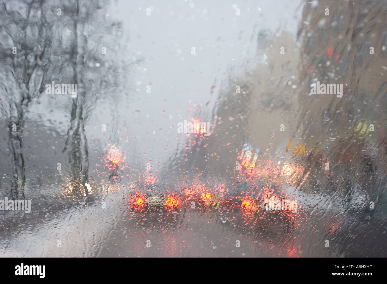 Munich Bavaria Germany after a blizzard low visibility through ...