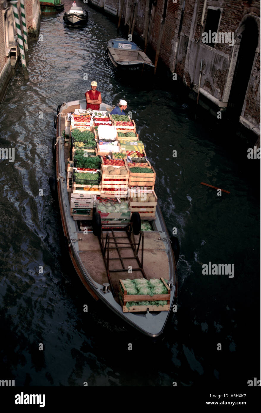 Italy Venice Floating Market Stock Photo - Alamy