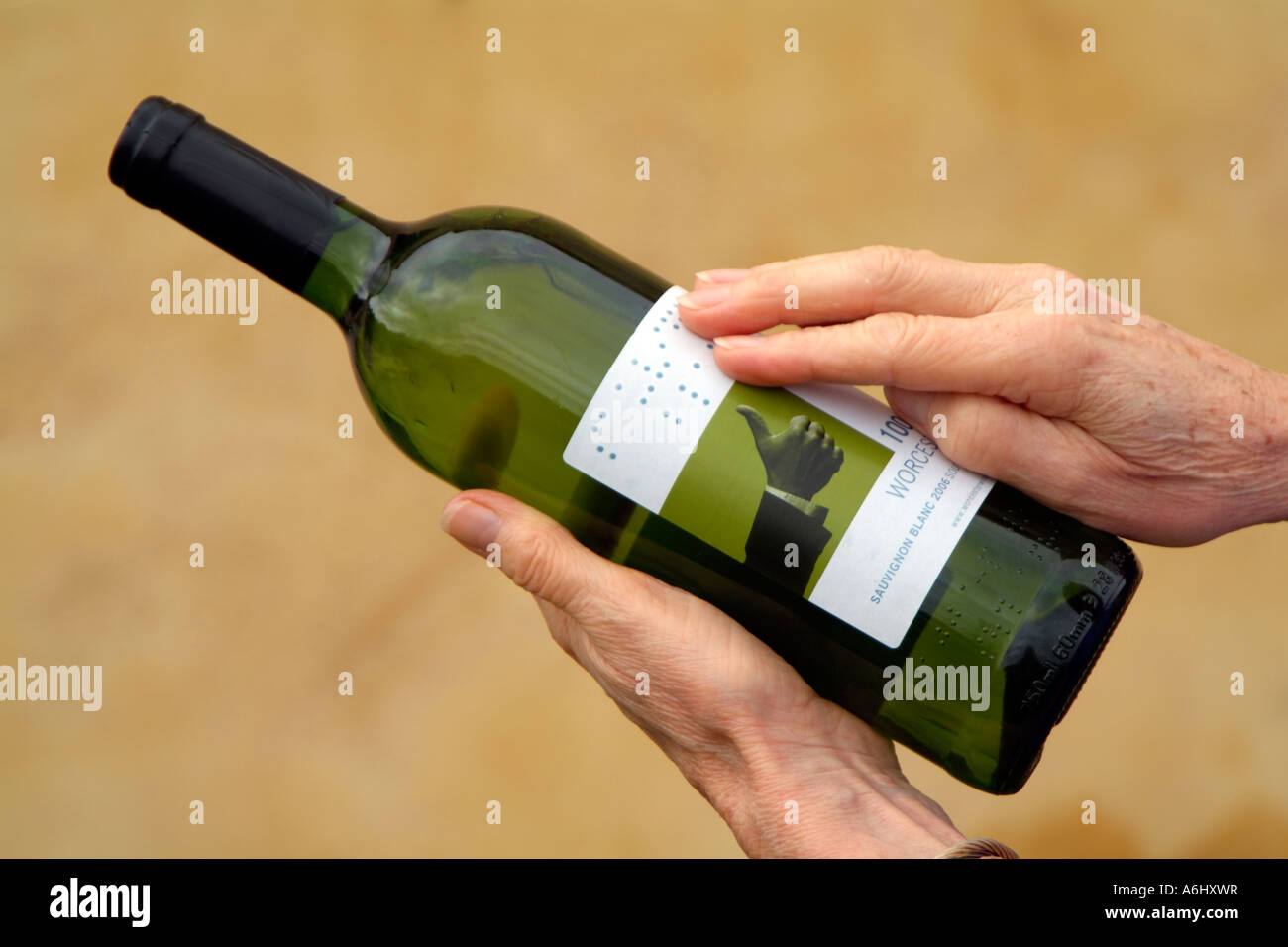 Braille label wine bottle hi-res stock photography and images - Alamy