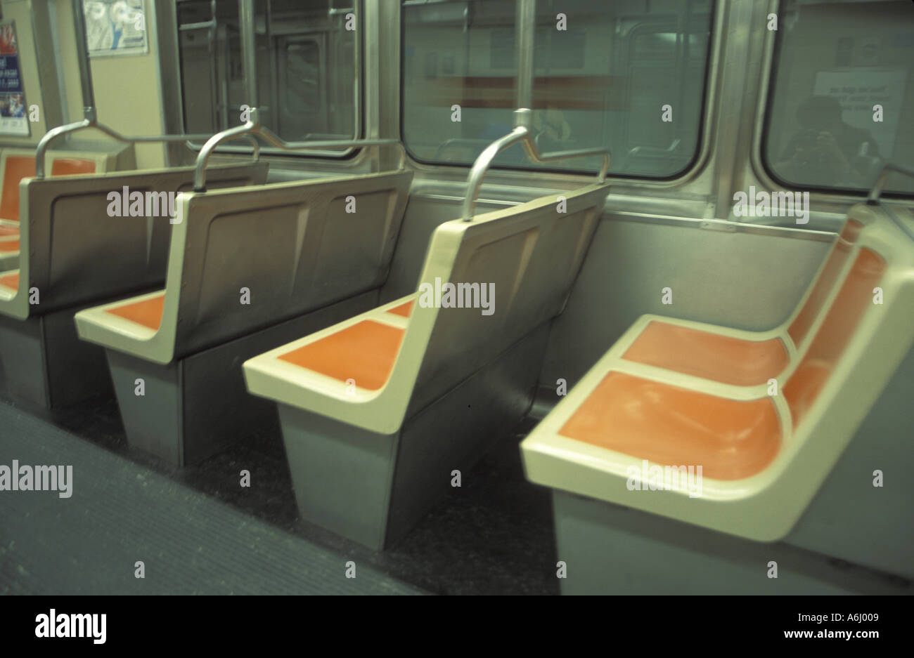 Seats on a Subway Stock Photo - Alamy