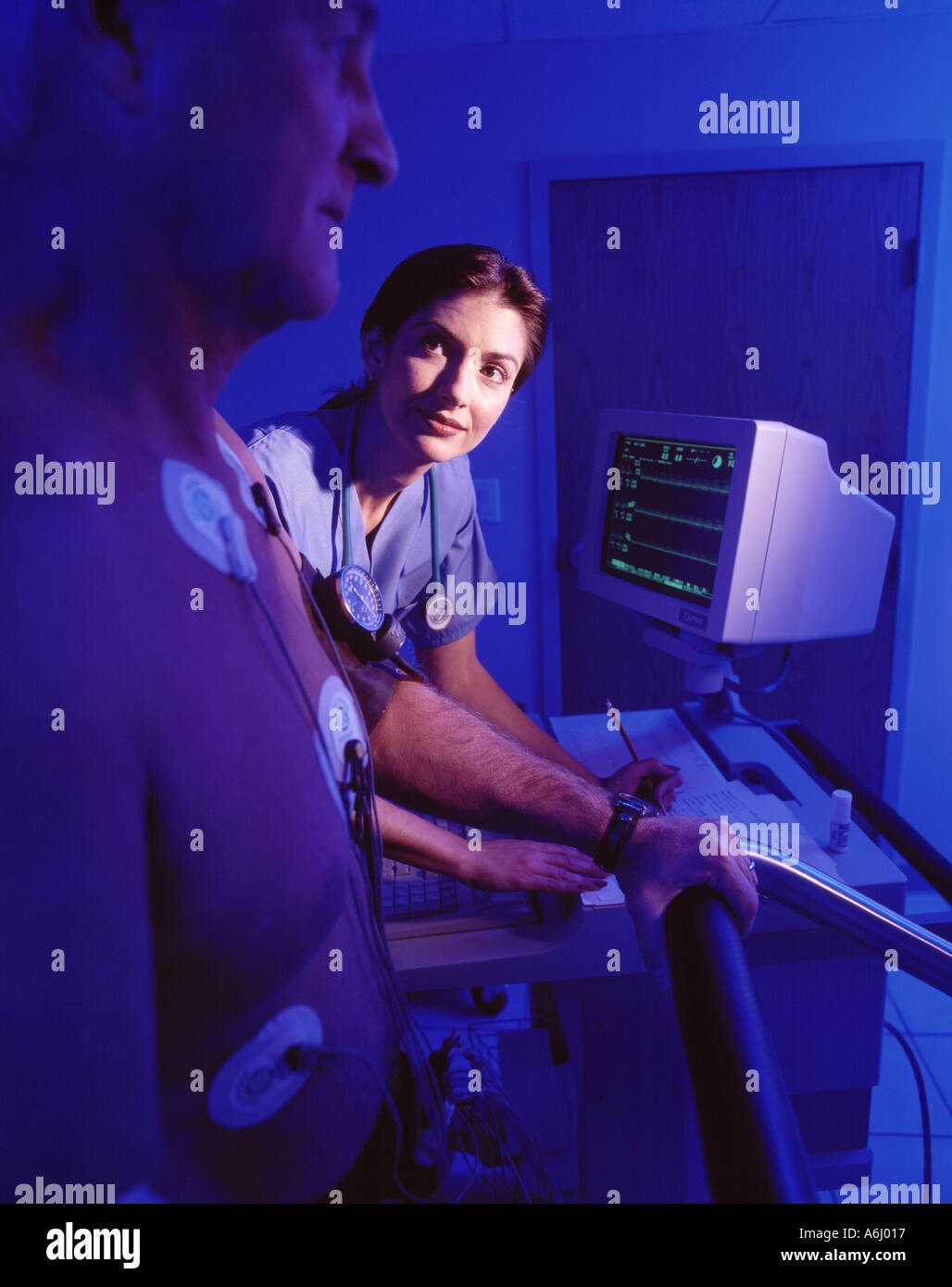 Hospital treadmill heart monitor hi-res stock photography and images ...