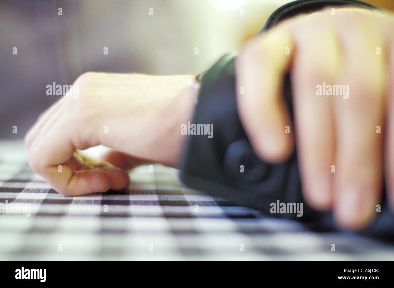 Hands Resting on a Table Stock Photo - Alamy