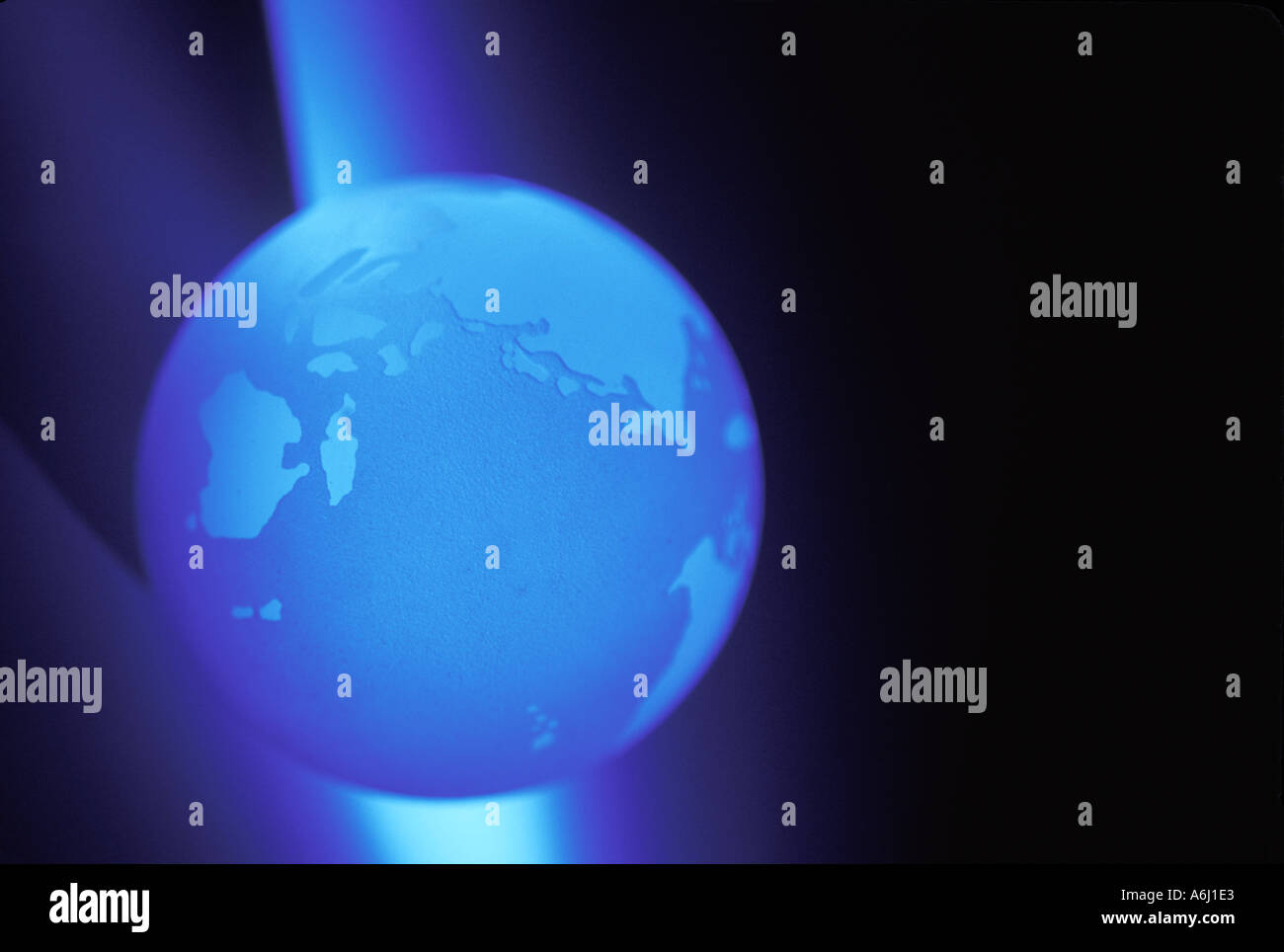 Glowing Blue Globe Stock Photo - Alamy