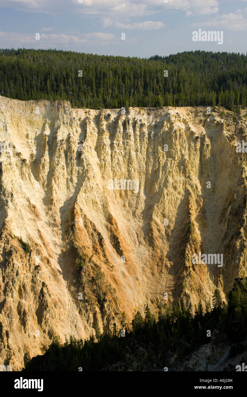 WYOMING USA Wall of the Grand Canyon of the Yellowstone in Yellowstone ...