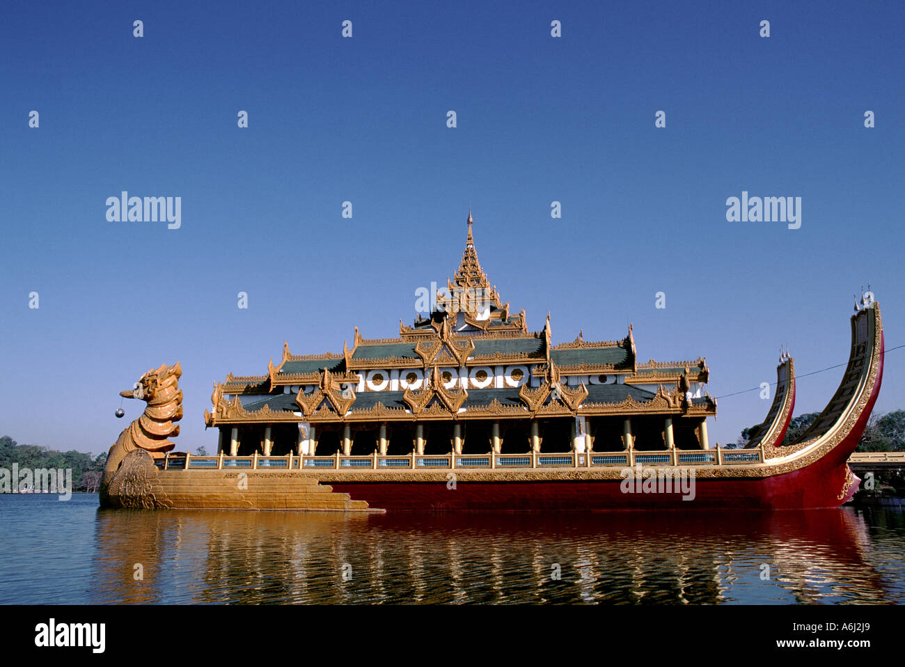 Myanmar Yangon Kandawgyis Lakes Stock Photo - Alamy
