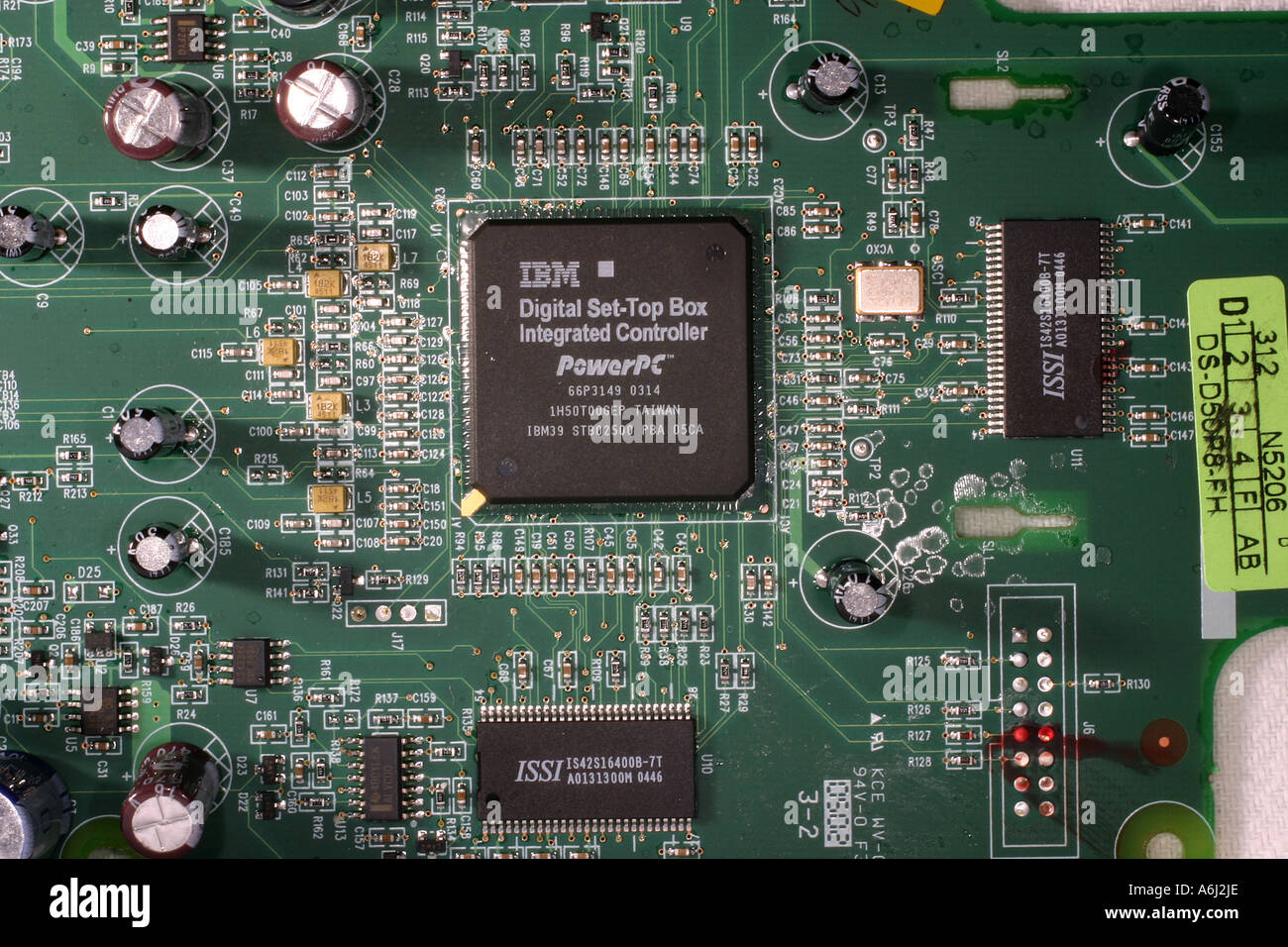 Power PC chip in digital set top box from Taiwan Stock Photo - Alamy