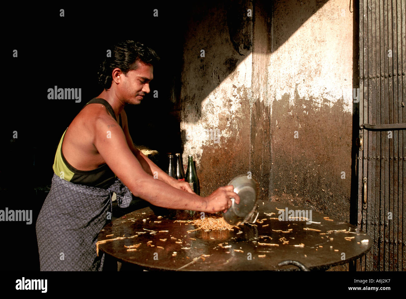 Myanmar Yangon Man at Work Stock Photo - Alamy