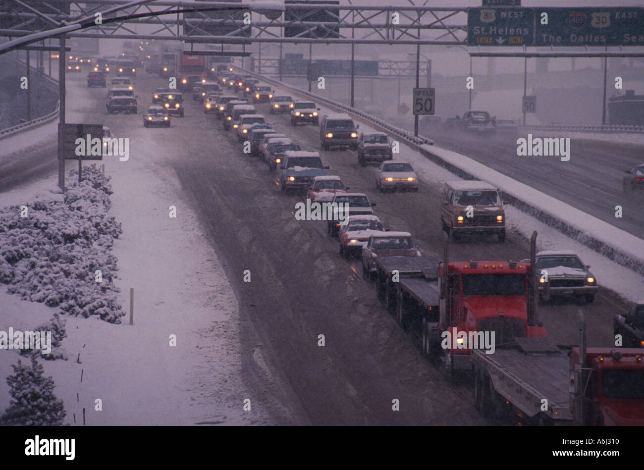 Highway at Rush Hour Stock Photo - Alamy