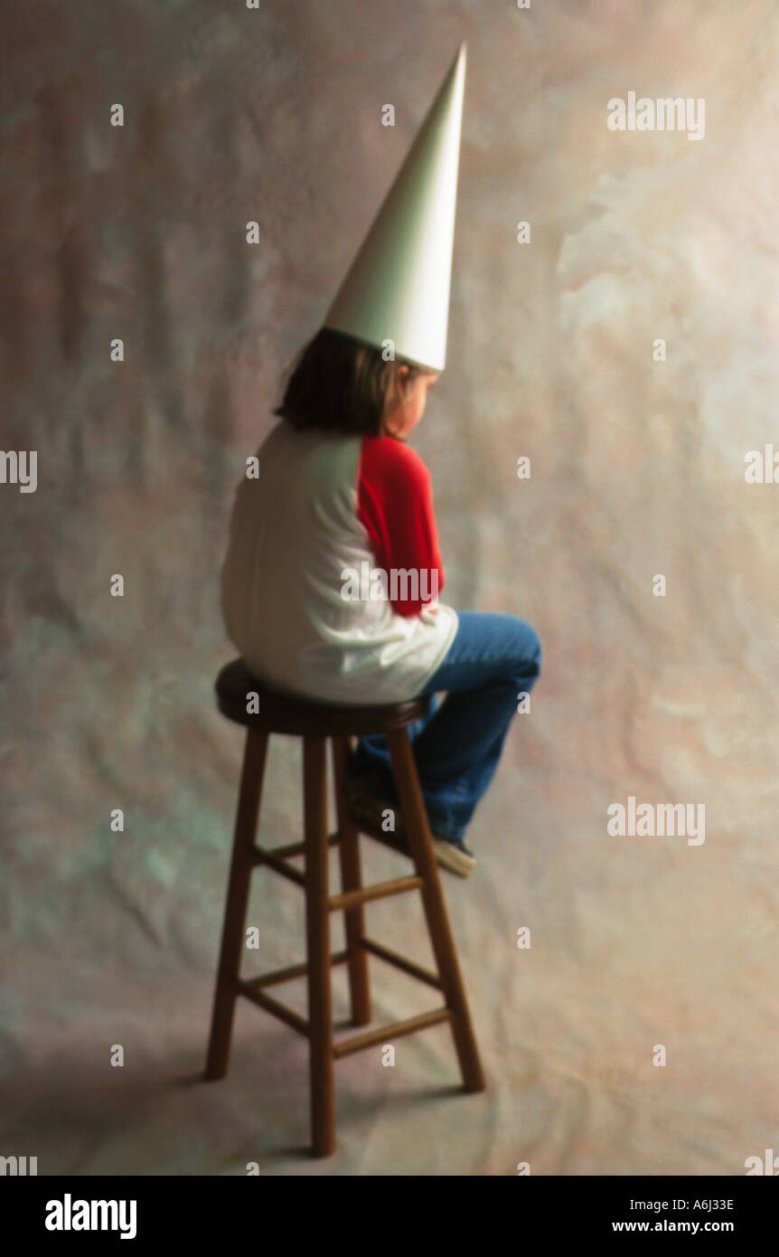 Boy with dunce hat hi-res stock photography and images - Alamy