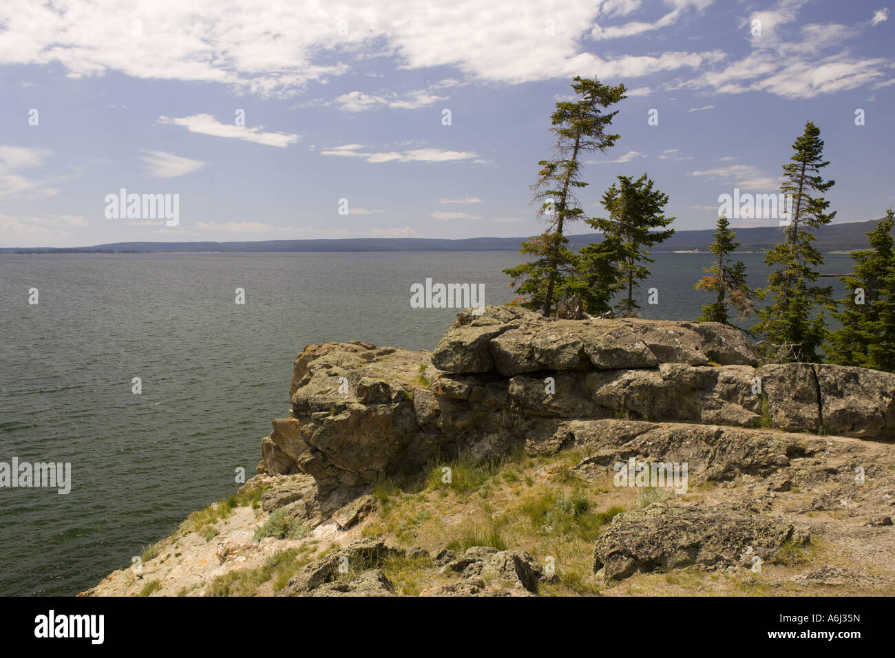 WYOMING USA Yellowstone Lake in Yellowstone National Park Stock Photo ...