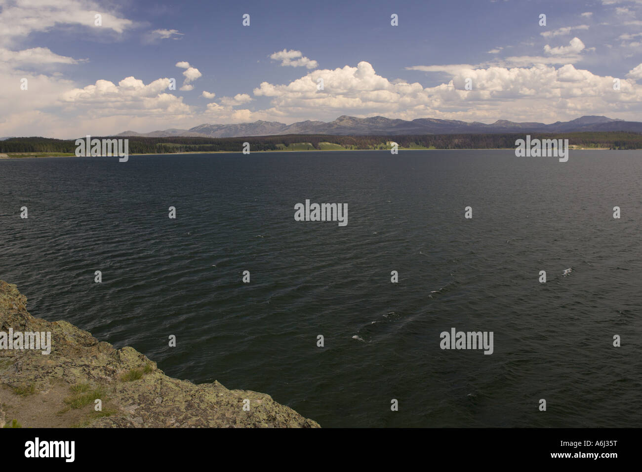 WYOMING USA Yellowstone Lake in Yellowstone National Park Stock Photo ...