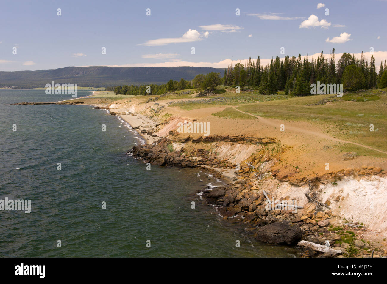 WYOMING USA Yellowstone Lake in Yellowstone National Park Stock Photo ...