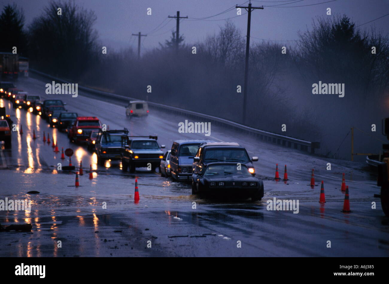 Driving rainy highway hi-res stock photography and images - Alamy