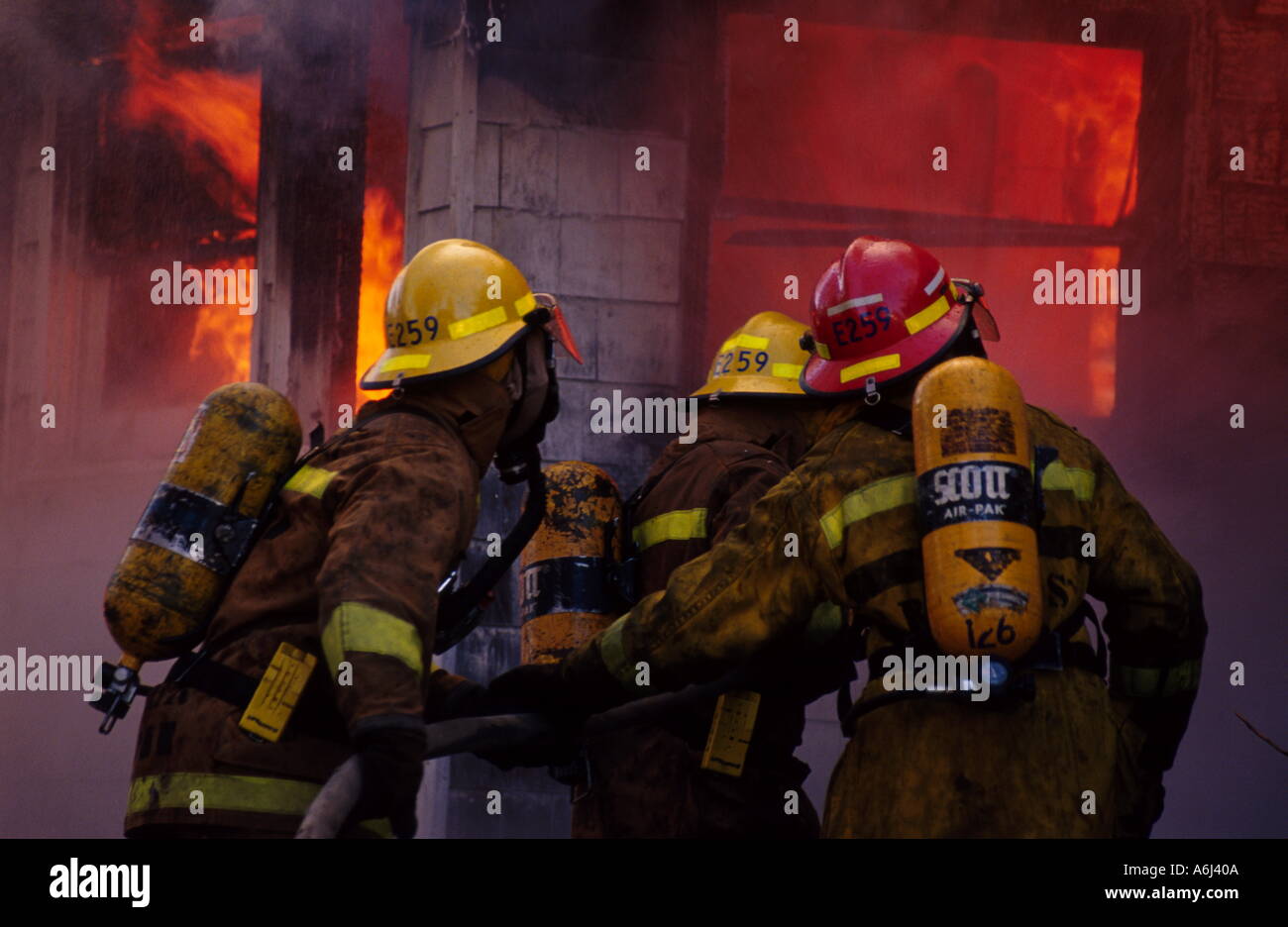 Firemen on the Scene Stock Photo - Alamy