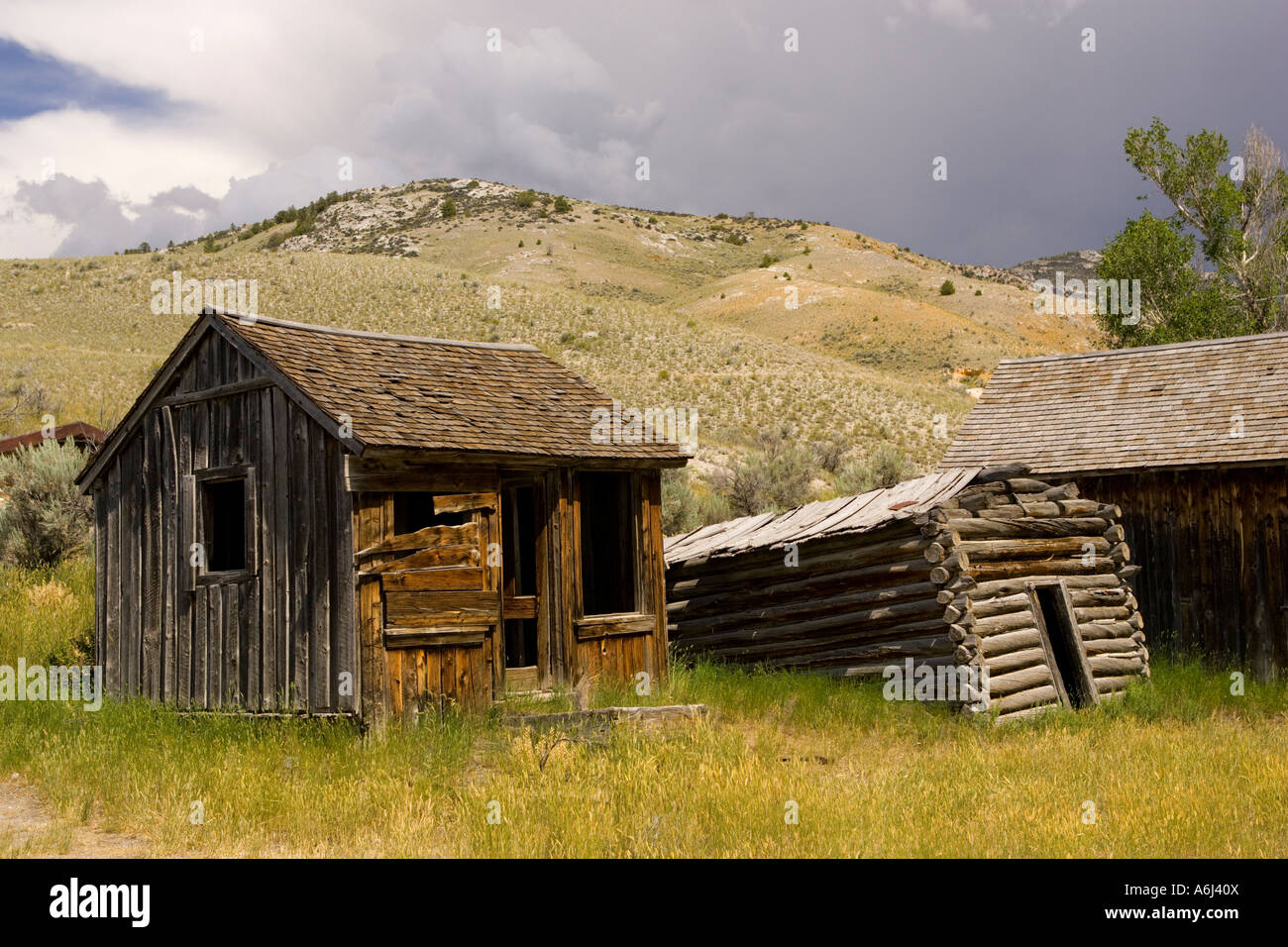 BANNACK MONTANA USA Ghost town in old gold mining settlement Bannack ...