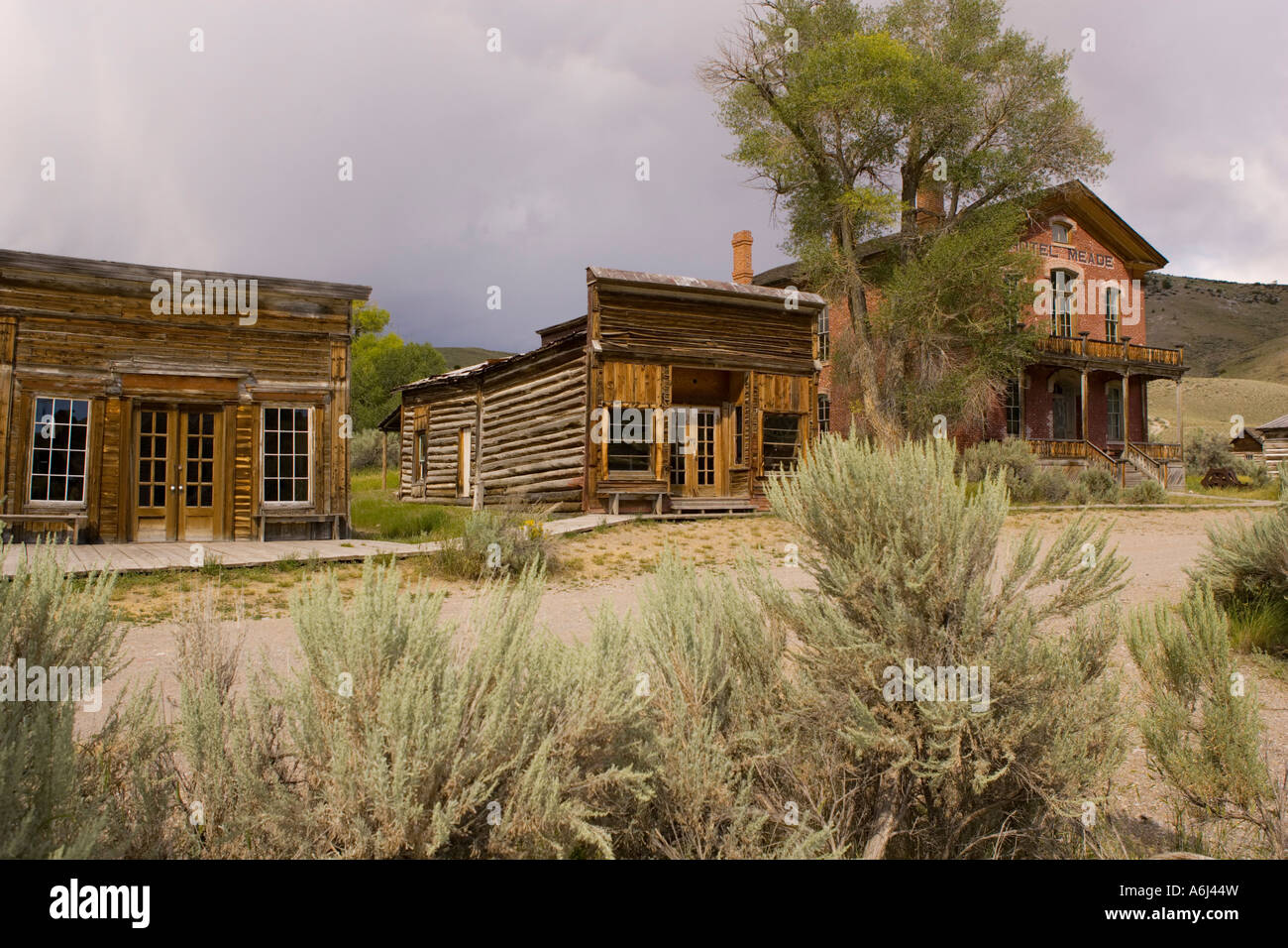 BANNACK MONTANA USA Ghost town in old gold mining settlement Bannack ...