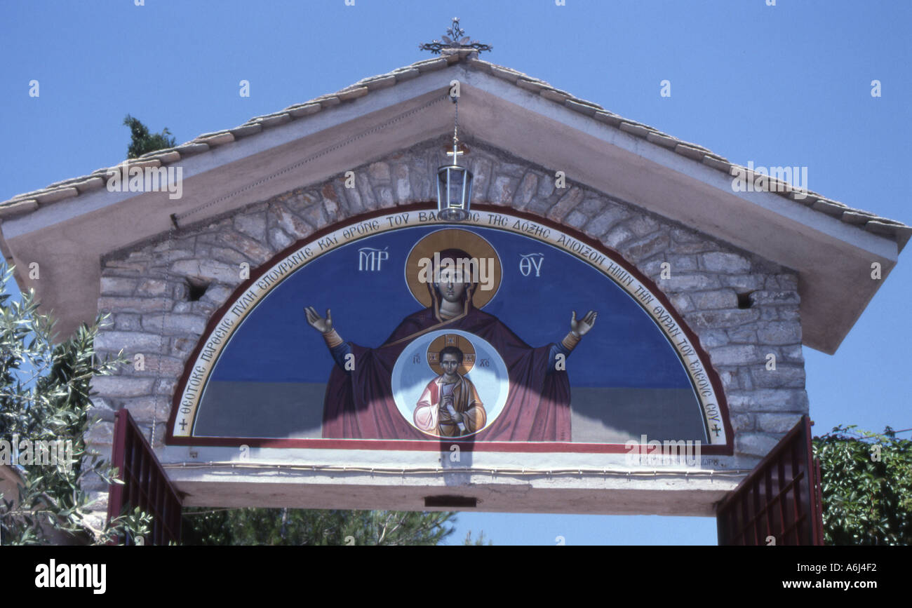 Monastery entrance on Thassos Island Greece number 1698 Stock Photo - Alamy