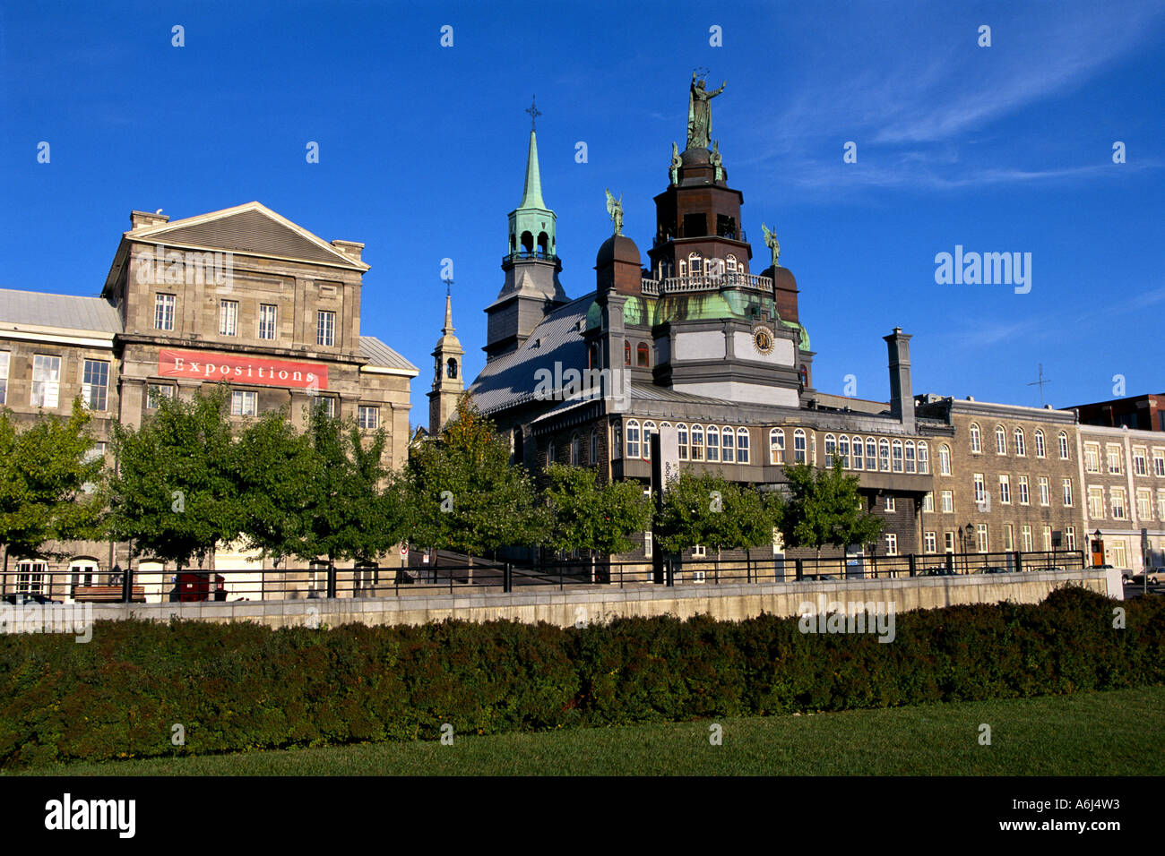 Canada Quebec Montreal Notre Dame de Bon Secours and Bonsecours Market ...