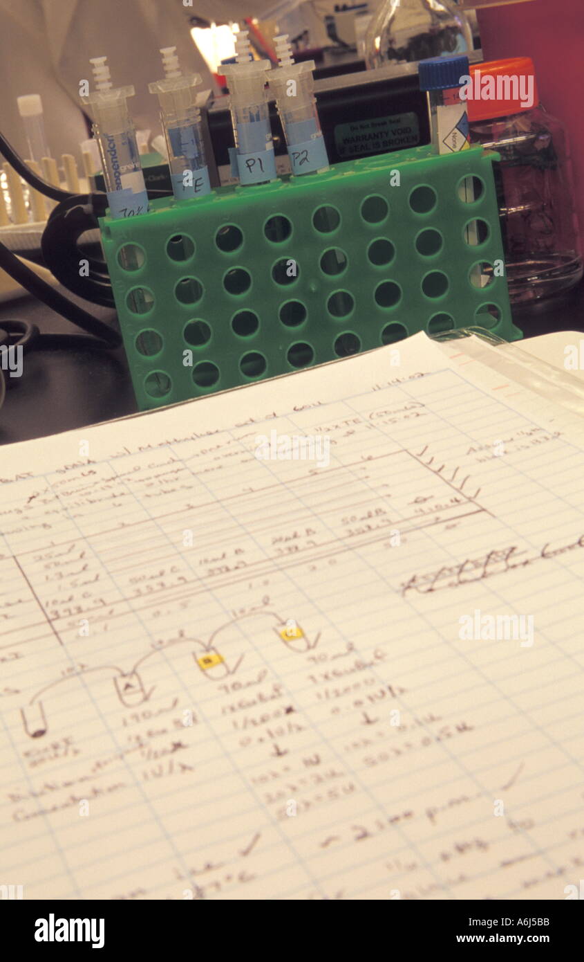 Chemistry Lab and Papers Stock Photo - Alamy