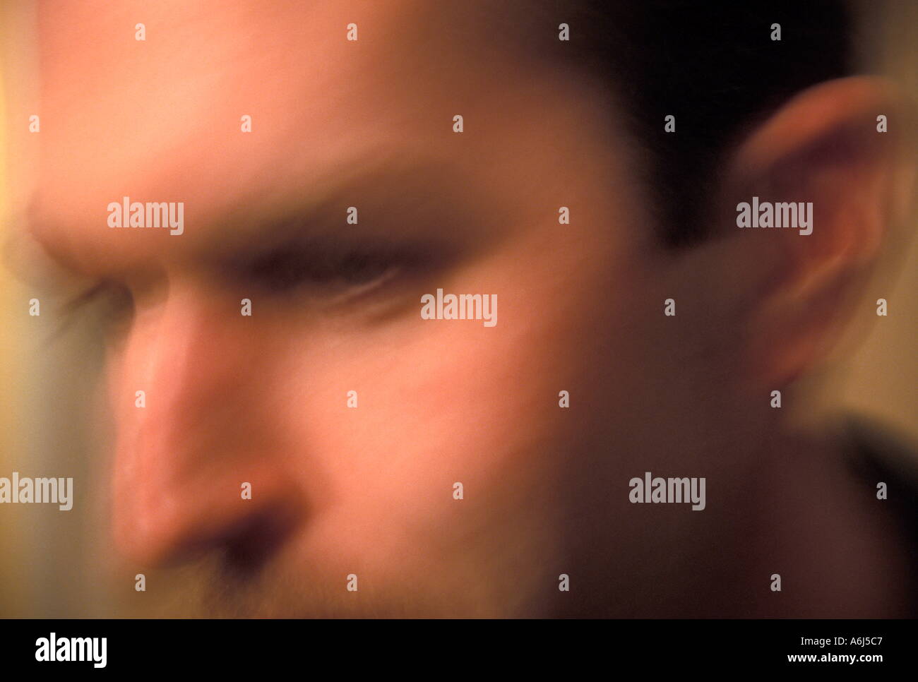 Blurry Photo of a Man s Face Stock Photo - Alamy