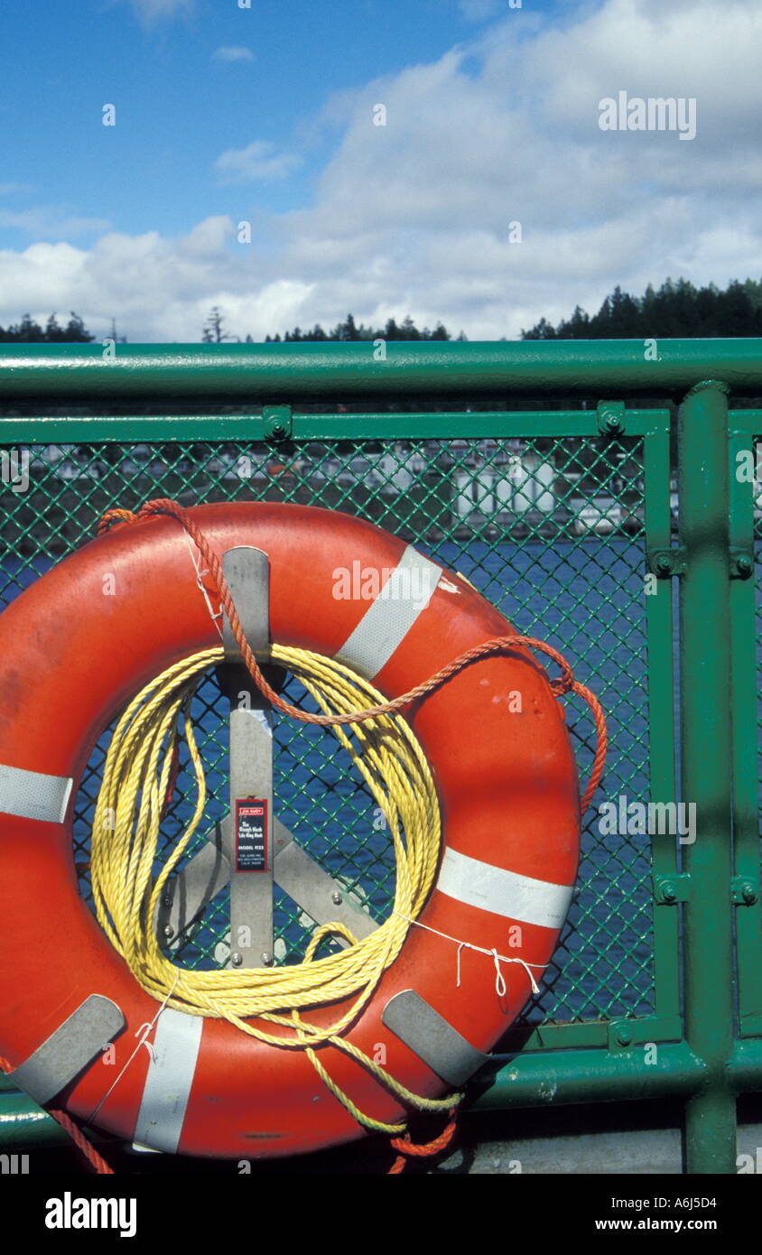 Life Preserver on Boat Stock Photo - Alamy