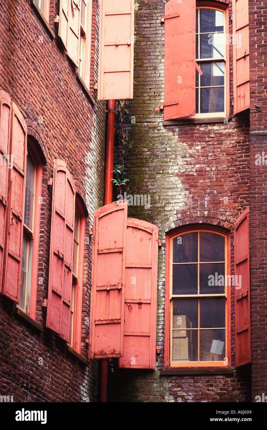 Courtyard of Old Brick Building Stock Photo - Alamy