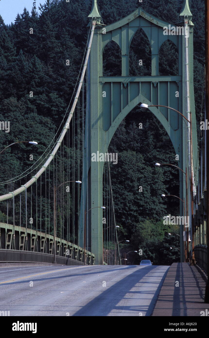 St Johns Bridge Portland Oregon Stock Photo - Alamy