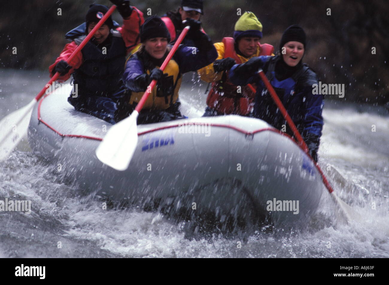 People White Water Rafting Stock Photo - Alamy